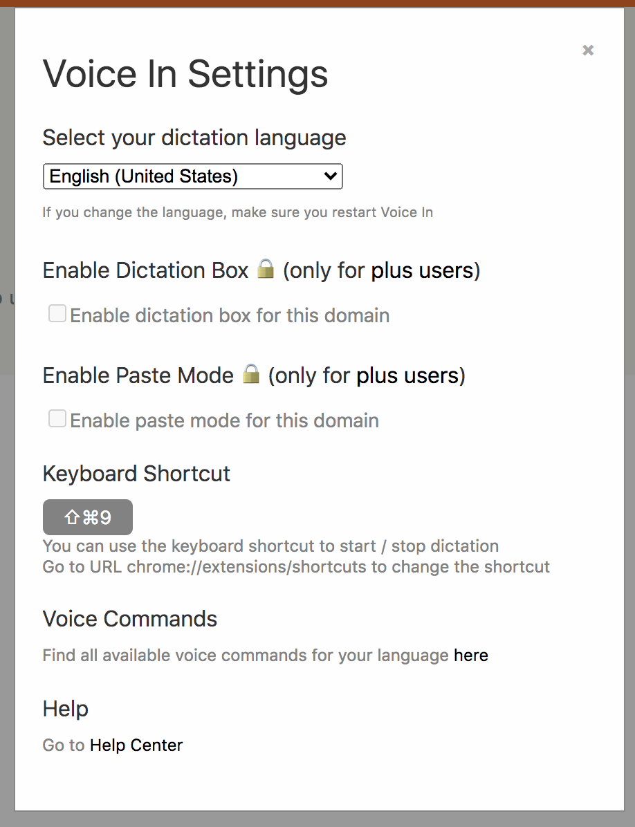 Voice In - Getting Started